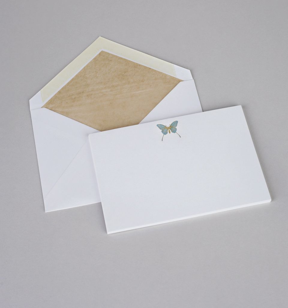 Correspondence cards blue butterfly